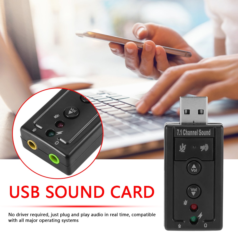7.1 Virtual USB Sound Card External Audio Adapter ... – Vicedeal