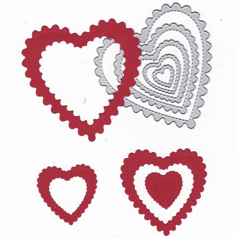 1 Pack Heart Waves Edge Layering Embossing Metal C... – Vicedeal
