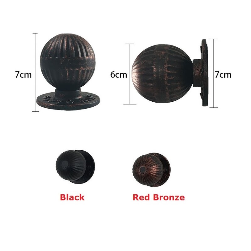 best Round Ball Vintage Iron Wooden Door Knob Pull... – Grandado