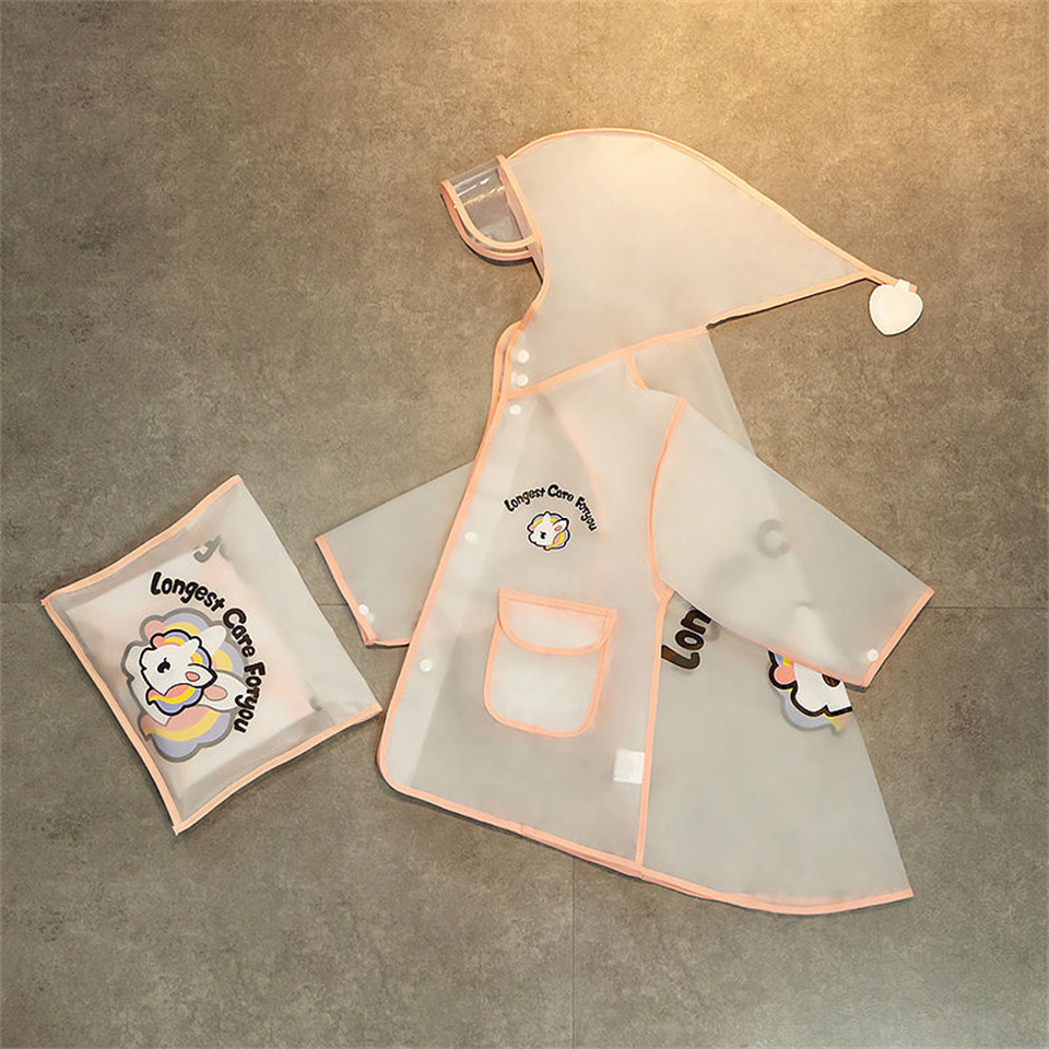 Children Cartoon Raincoat Transparent Waterproof H... – Grandado