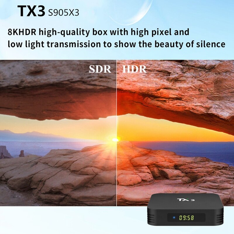 TX3 TV BOX Android 9.0 S905X3 8K Smart Media Playe... – Grandado