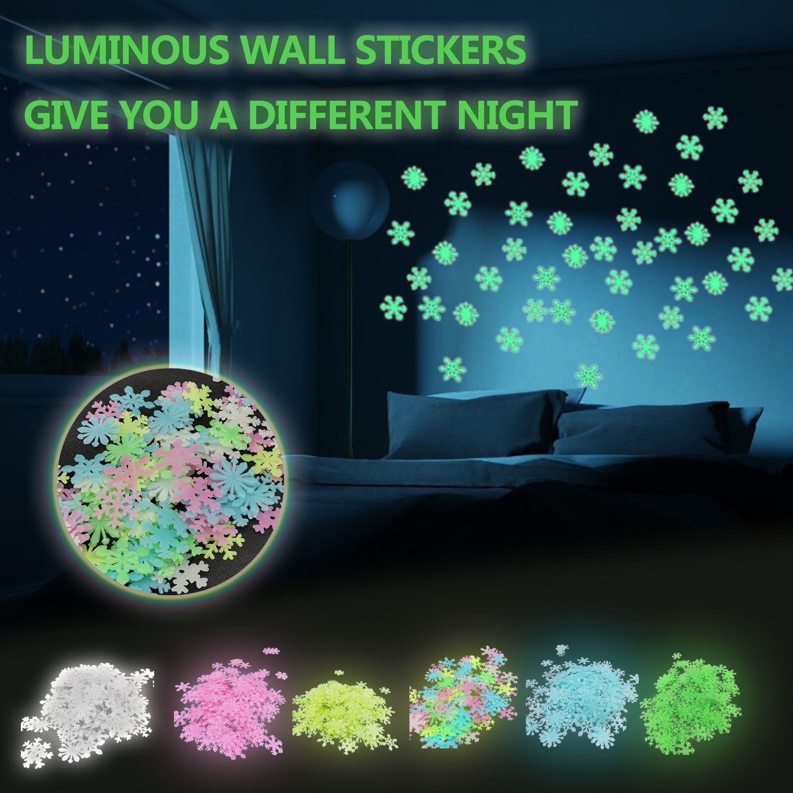 Window Decorations Kids Bedroom Fluorescent Glow I... – Vicedeal