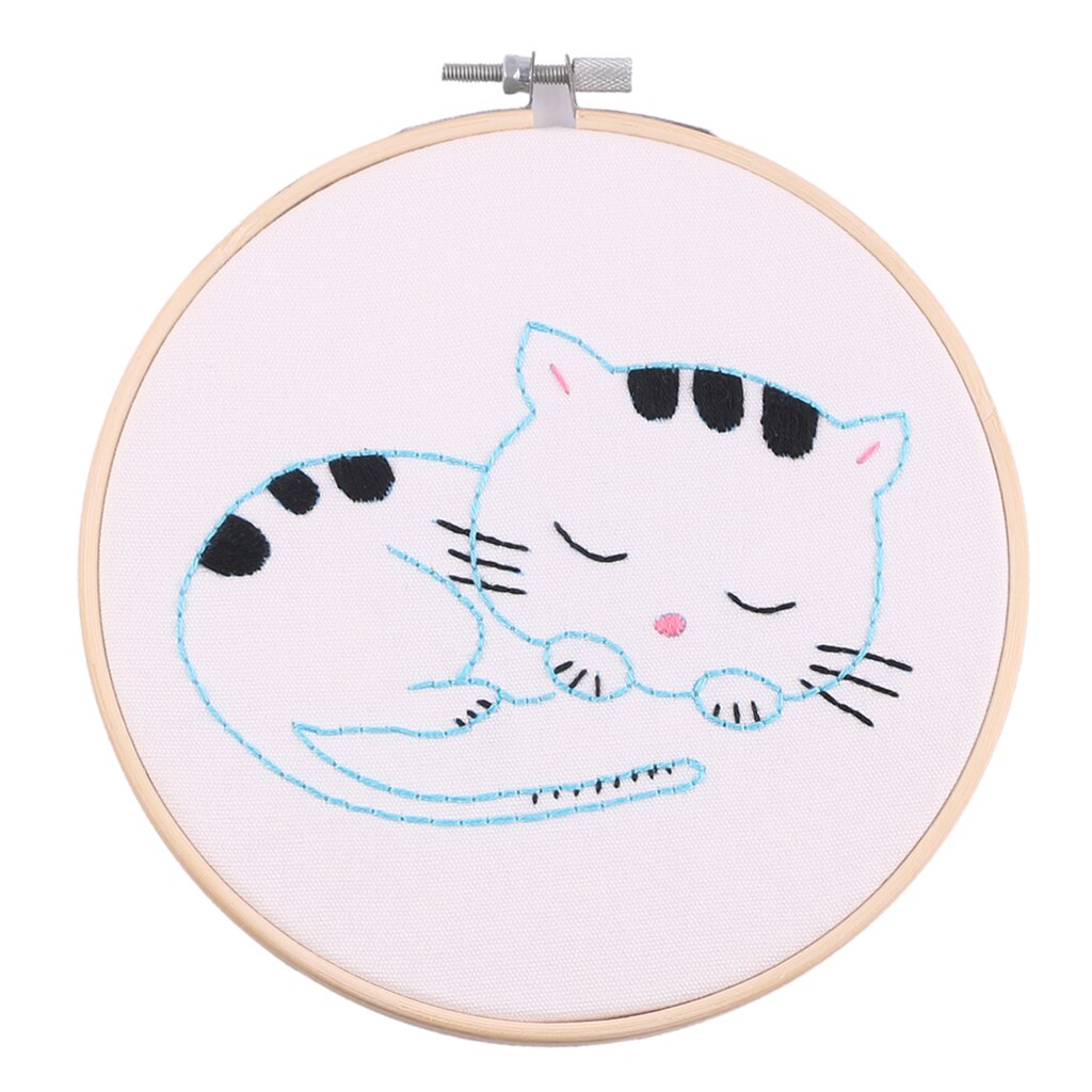 Lovely Cat Pattern Stamped Cross Stitch Kits DIY C... – Grandado