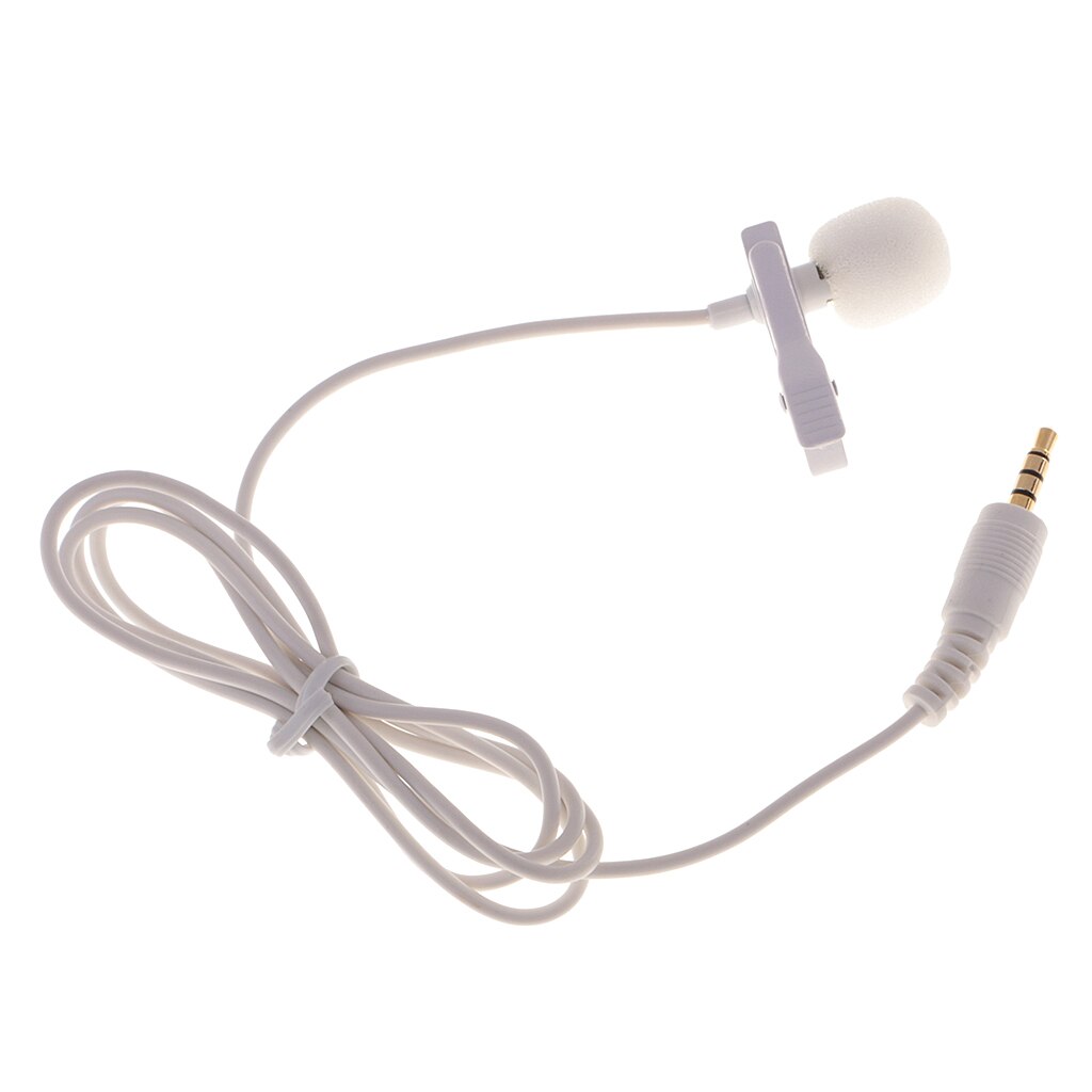 White Lavalier Microphone with Tie Collar Shirt Cl... – Grandado