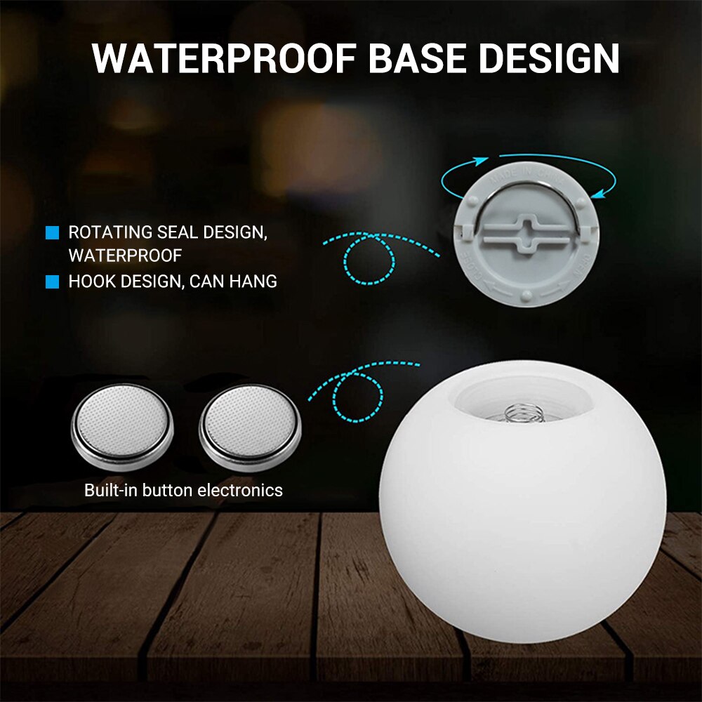 BORUiT 8cm RGB LED IP67 Waterproof Garden Ball Lig... – Grandado