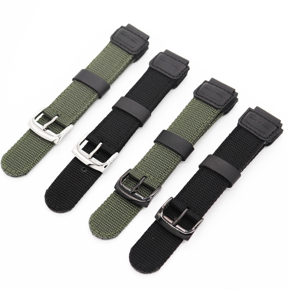 18mm Nylon Canvas Watch Strap for Casio SGW-300/40... – Grandado