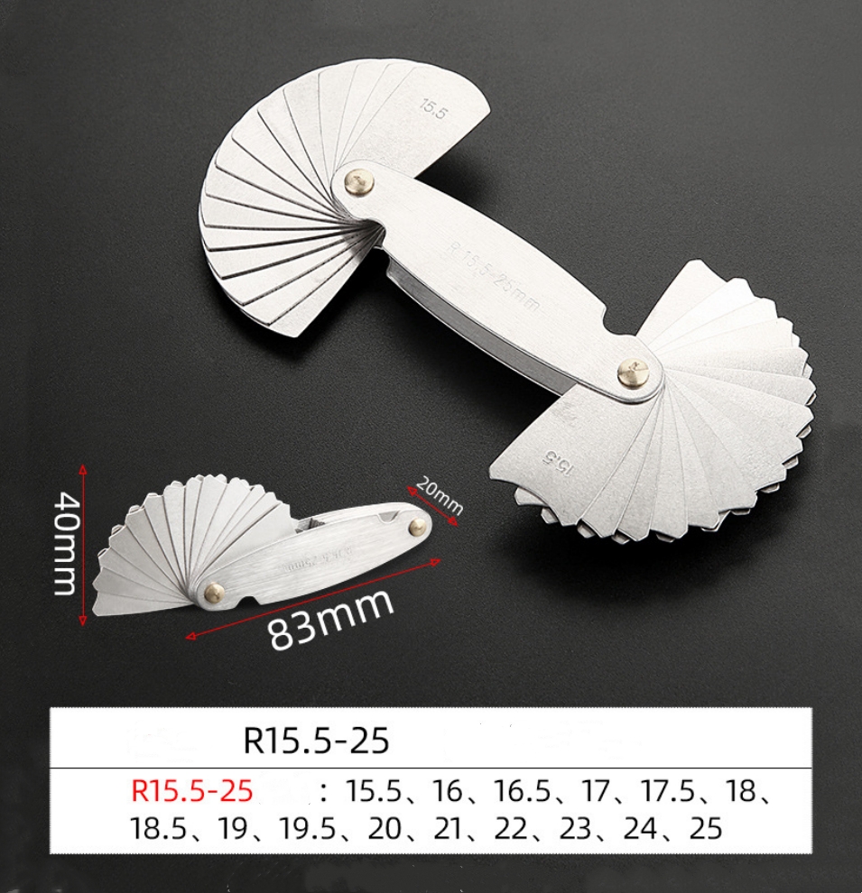 Measuring tool for radius gauge 0.3-7mm High-preci... – Grandado