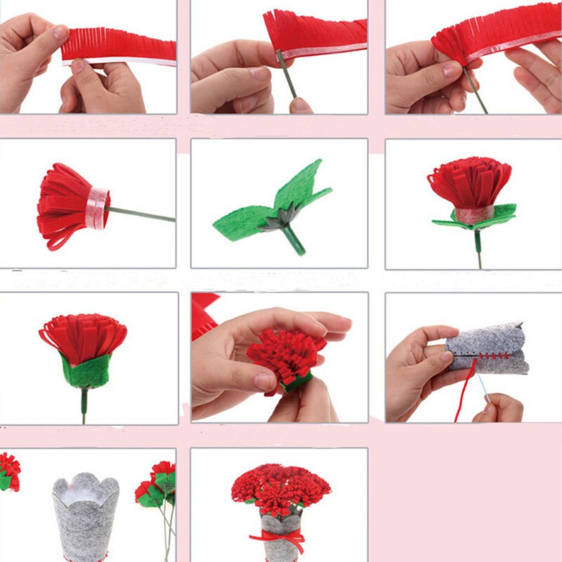 DIY flores hechas a mano para niños artesanía de j... – Grandado