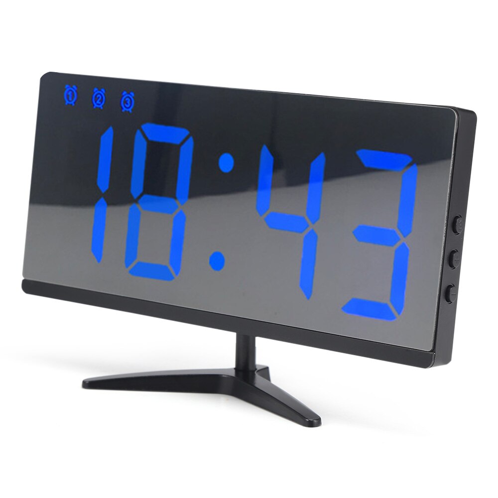 Digital Alarm Clock LED Mirror Clock Multifunction... – Vicedeal