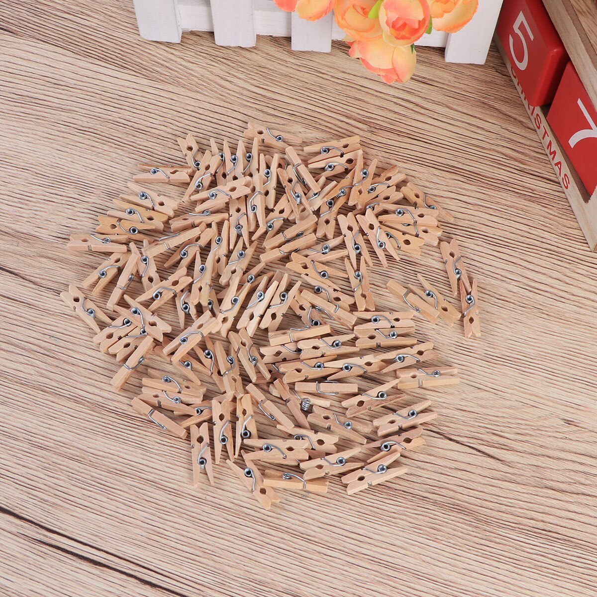 100pcs 2.5CM Wooden Clothespins Clothes Pegs – Grandado