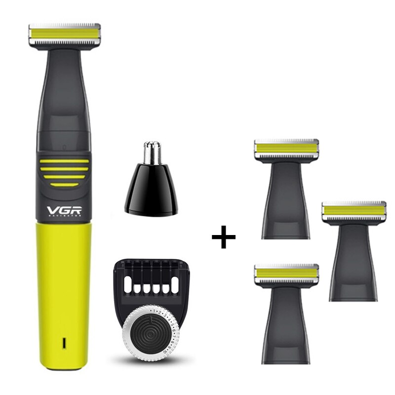 one blade washable beard trimmer for men hair trim... – Grandado