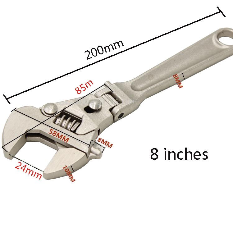 Llave de carraca ajustable de 8 pulgadas con mango... – Grandado