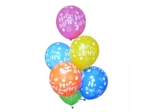 Happy Birthday Printed Balloon 100 Pcs – Grandado