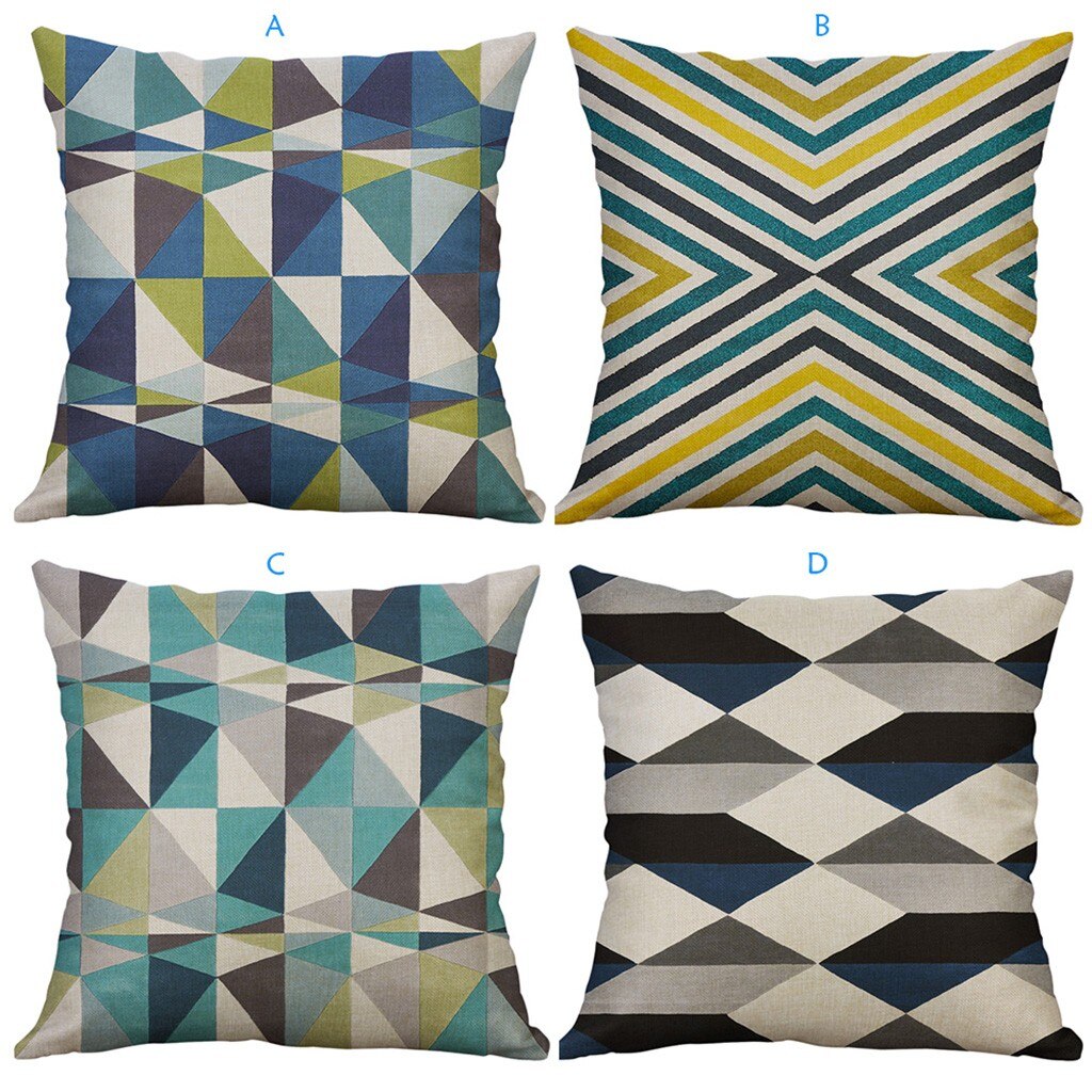 Unregelmäßige Geometrische Muster Kissen Fall Kiss... – Vicedeal