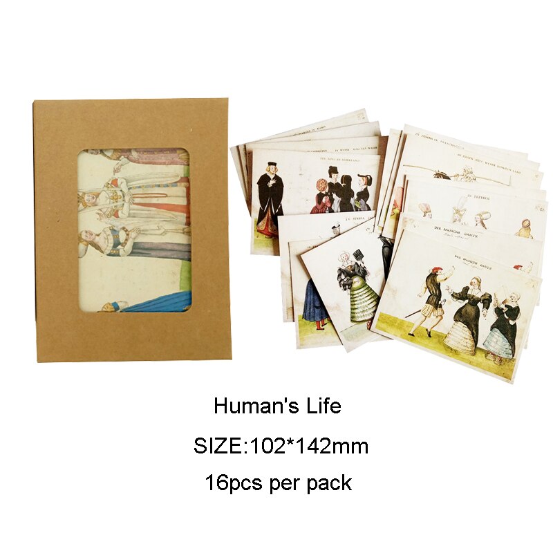 16pcs/lot Vintage Postcard Animals People Greeting... – Grandado