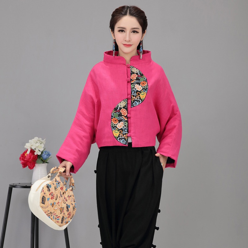 Chinese Style Clothing Women Red Embroidery Folk R... – Grandado