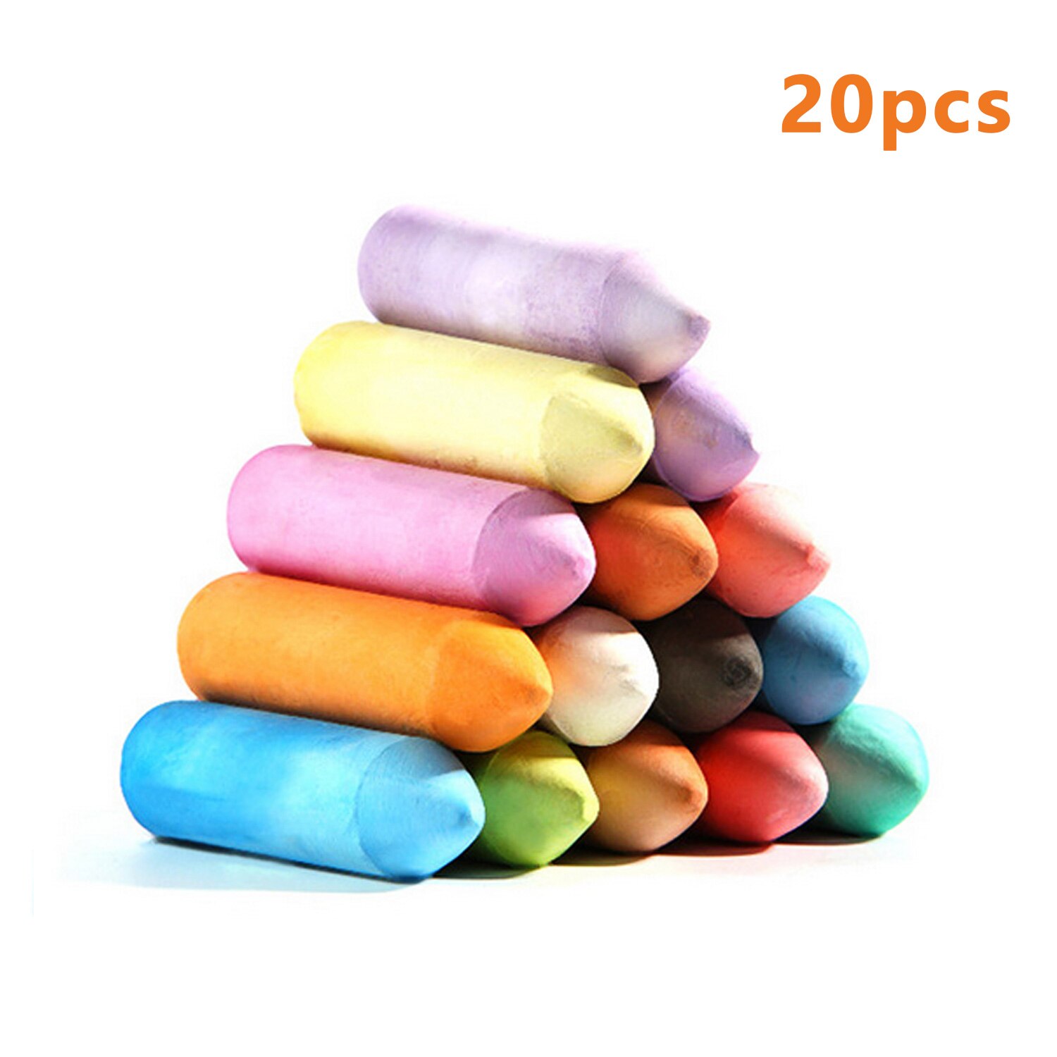 20PCS Colored Dustless Sidewalk Chalk Pens Sets fo... – Grandado