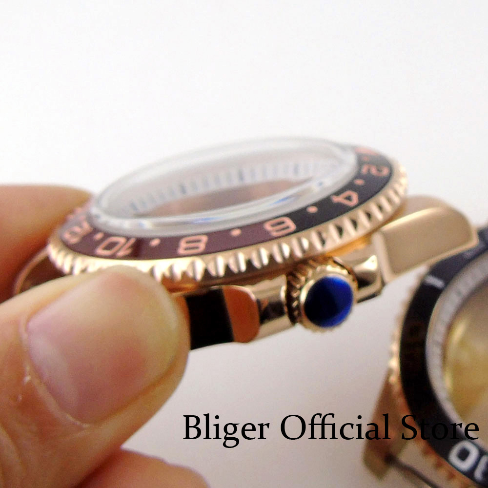 BLIGER Rose Gold Watch Case fit NH35A NH36A PT5000... – Grandado