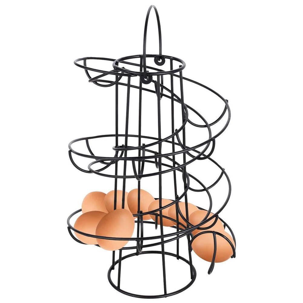 Multi-functional Black Egg Frame Spiral Egg Basket... – Grandado