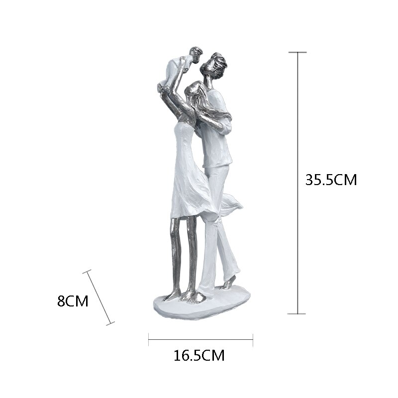 Resin Crafts Nordic Style A Family of Three Holdin... – Grandado