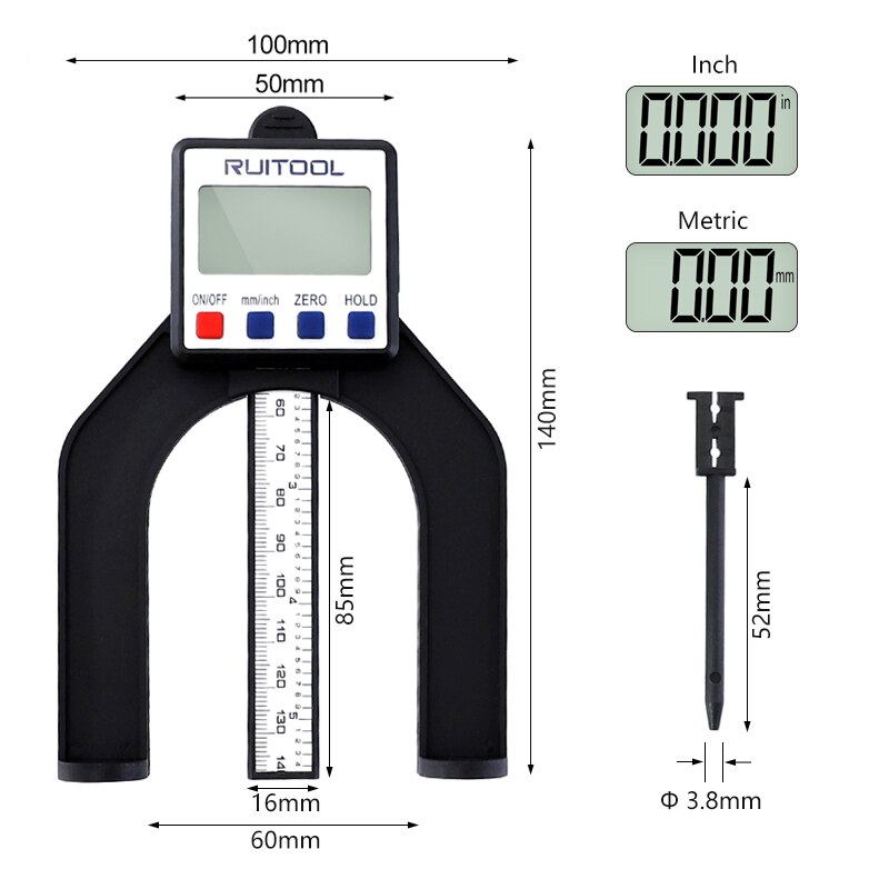 0-80mm Digital Height Gauge Magnetic Feet Electron... – Grandado