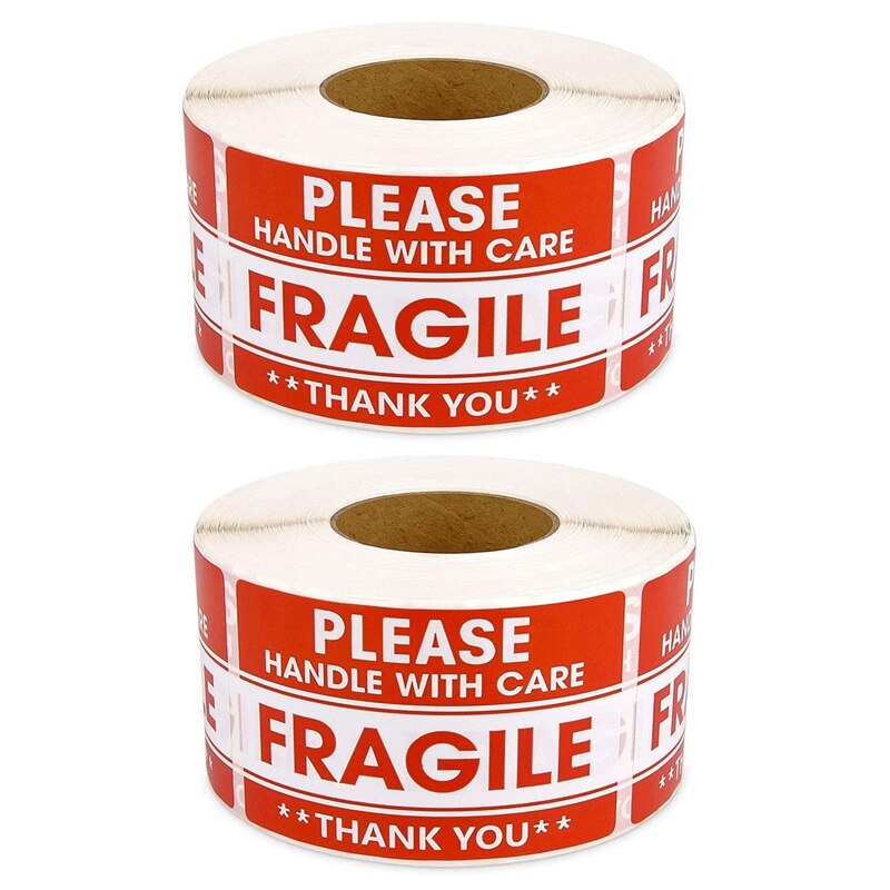 1000 Pcs adesivo Fragile con etichetta di cura aut... – Grandado