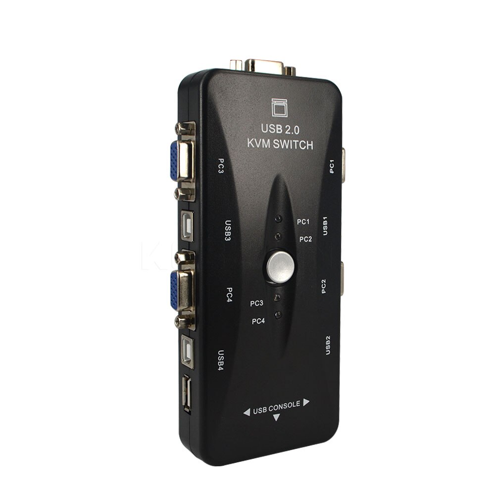 Kebidumei Black Kvm Switch 4-Port Mini-Auto Usb Kv... – Vicedeal