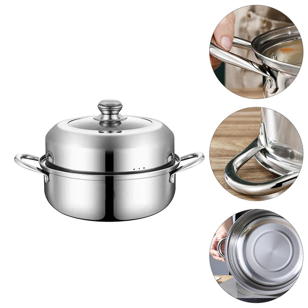 1Pc Stainless Steel Steam Pot Food Steamer Stockpo... – Vicedeal