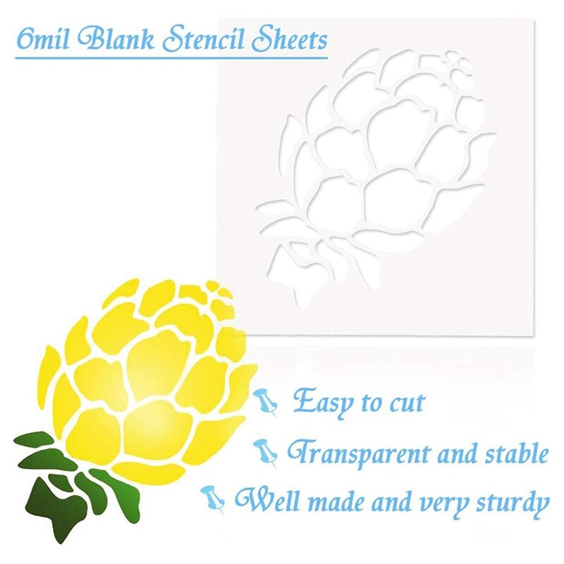 20Pcs Clear Mylar Stencil Sheets 12 inch Blank Ste... – Vicedeal