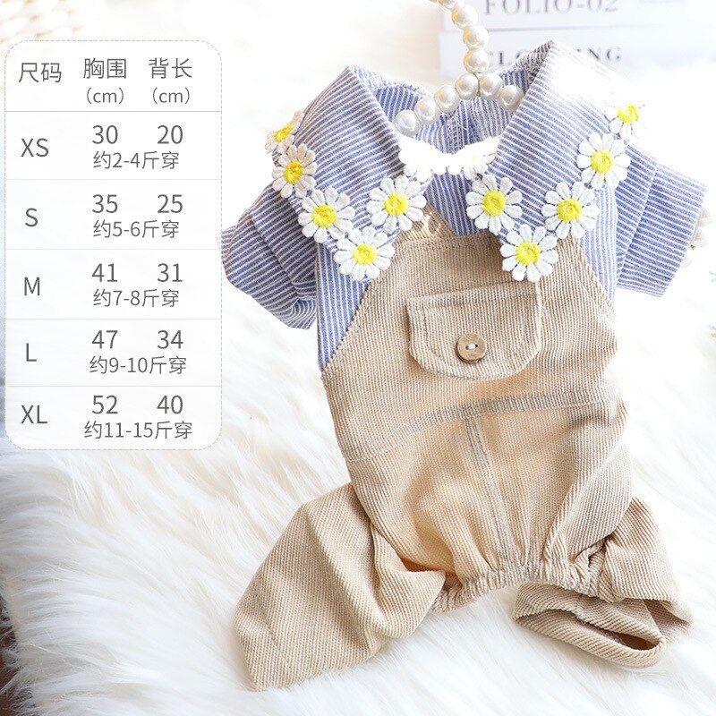 Cartoon Dog Clothes Flower Clothing for Dogs Jumps... – Grandado