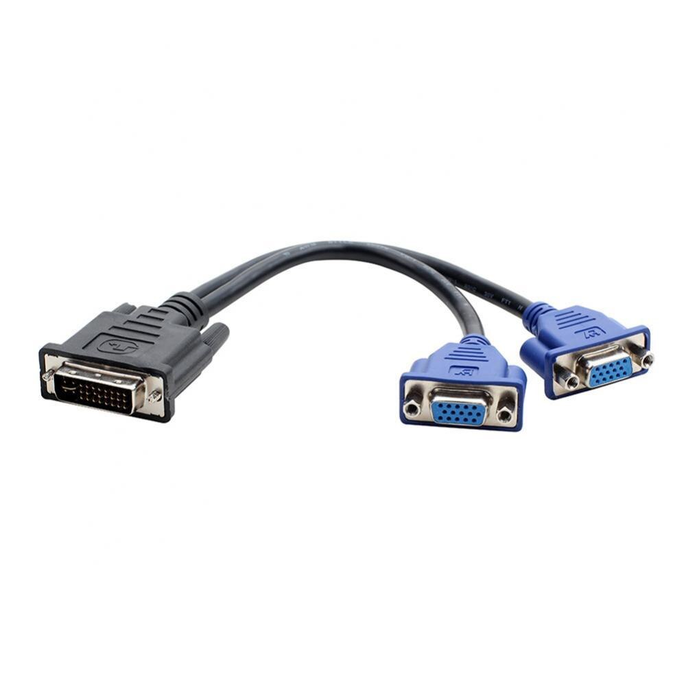 DVI-I 24+5 Pin Male to 2 VGA Female Splitter Monit... – Vicedeal