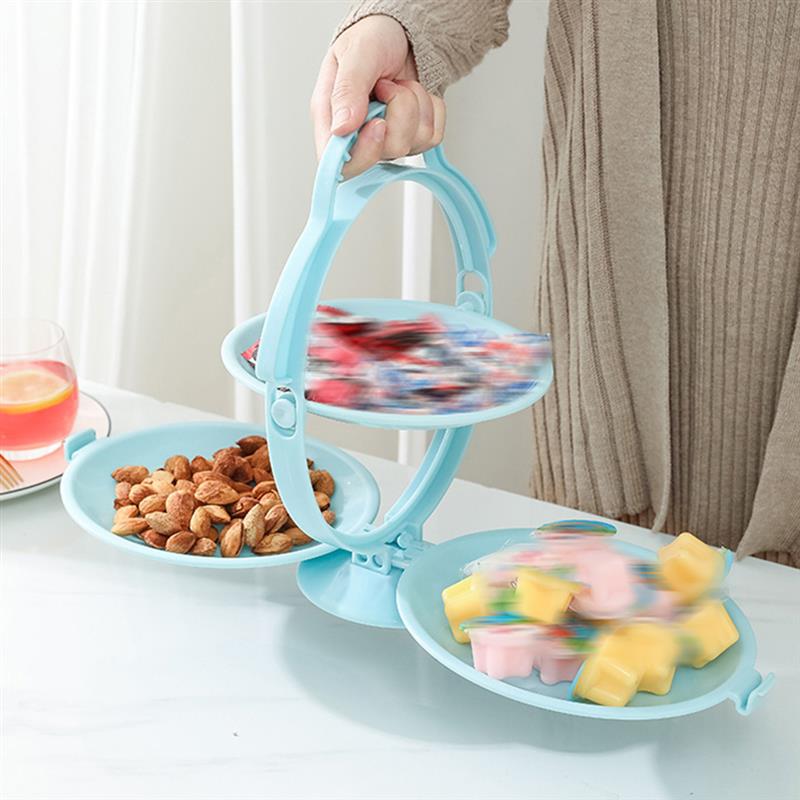 Fruit Plate Foldable 3-ply Storage Tray Fruit Plas... – Grandado