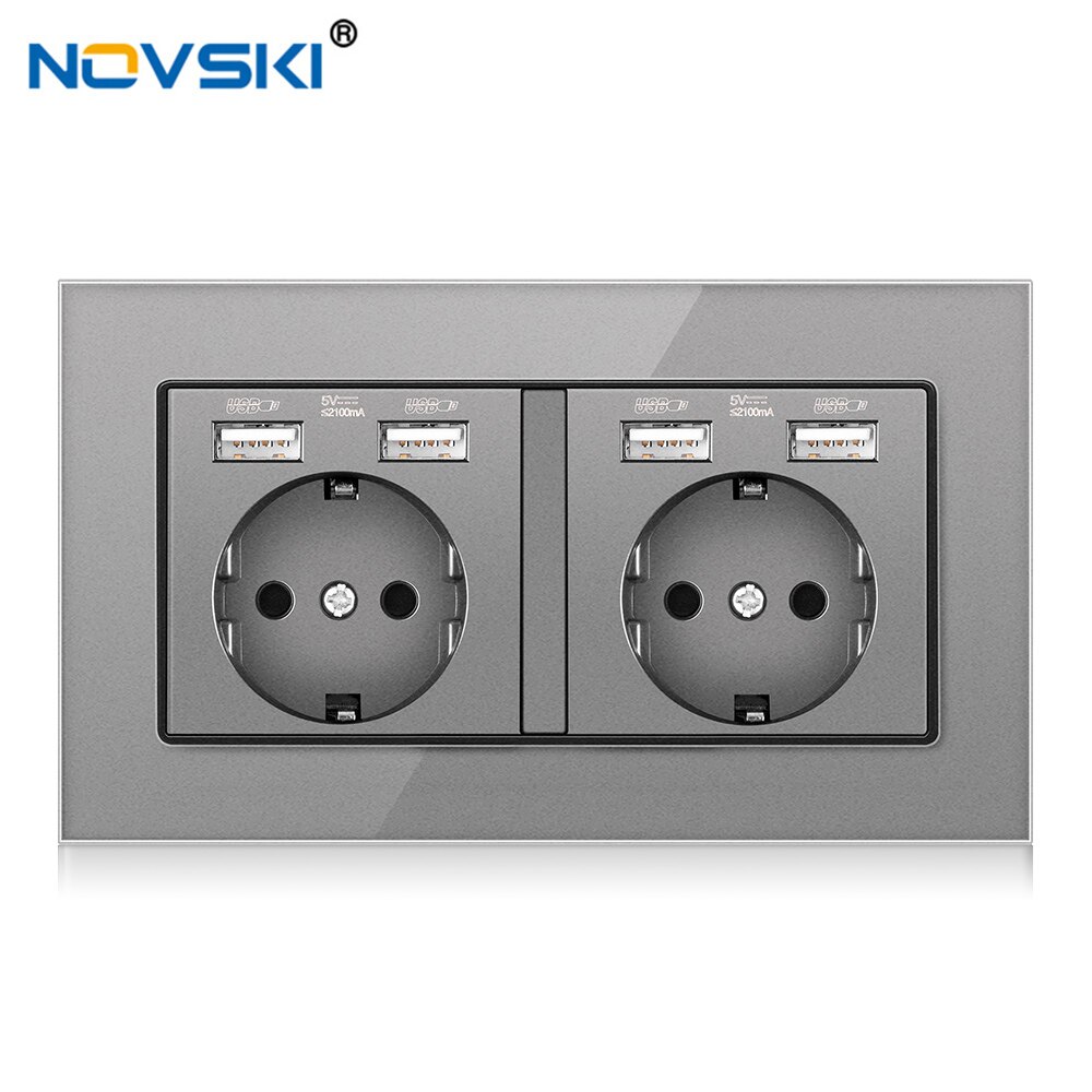 Stopcontact Gemonteerd Glas Panel 16A Stopcontact,... – Vicedeal