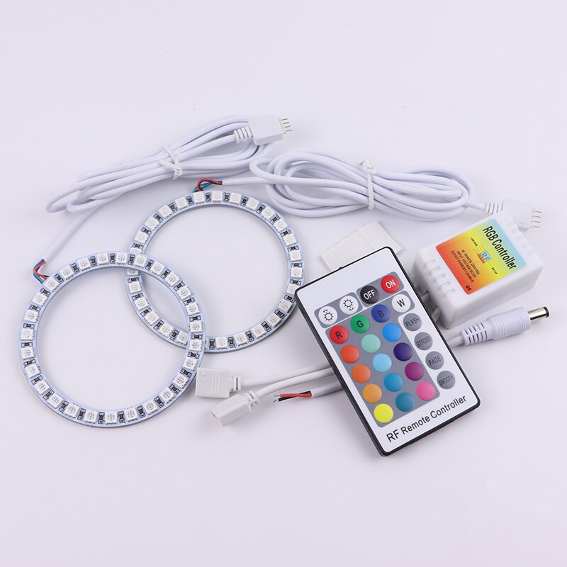 Latest Headlight Multi-color RGB LED Angel Eyes Ha... – Grandado