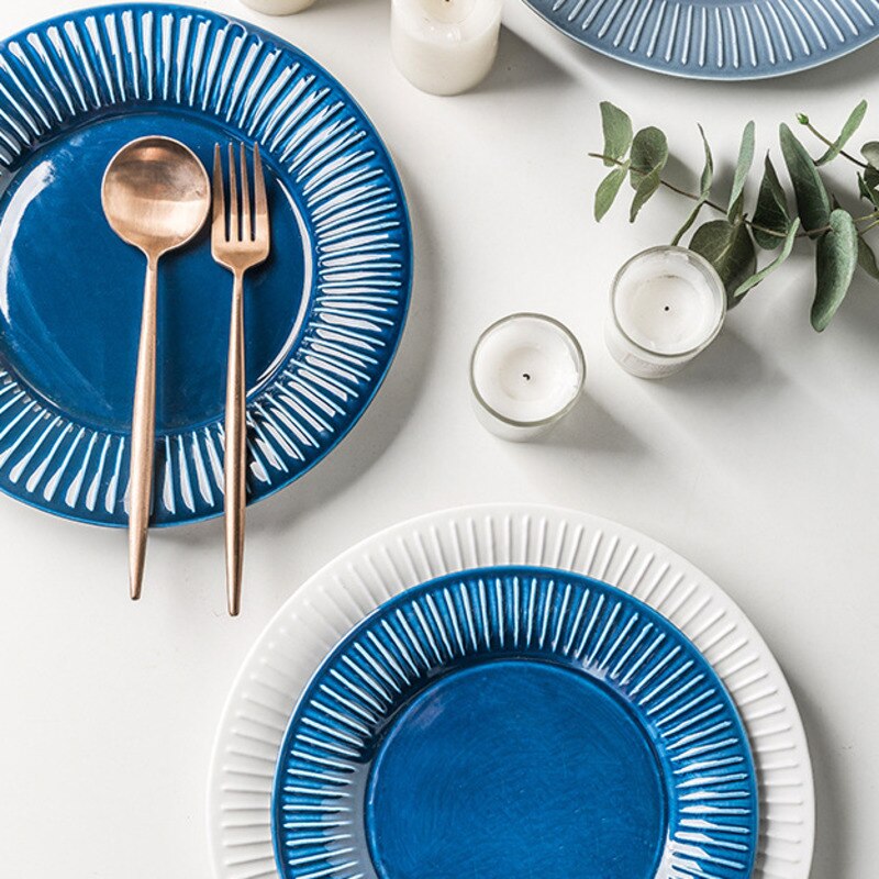 Nordic Ceramic Dinner Plates Modern Simple Undergl... – Grandado
