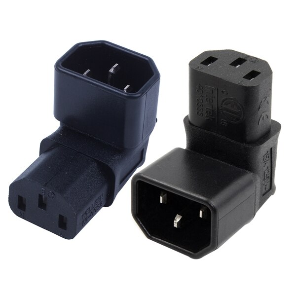 IEC Male C14 to Up Right Angled 90 Degree IEC Fema... – Grandado