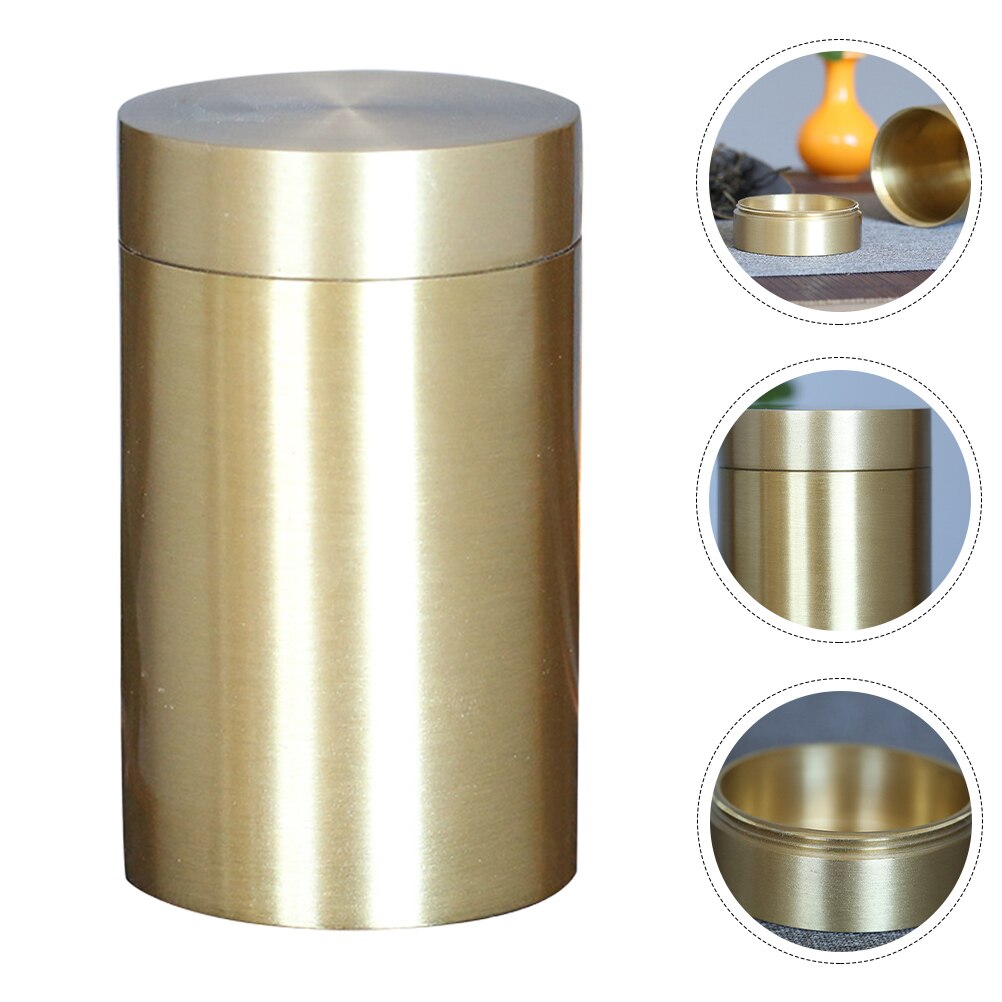 Copper Tea Leaf Jar Portable Tea Can Tea Storage T... – Grandado