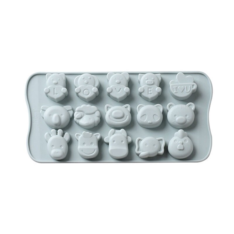 15 Holes Cartoon Animal Piggy Candy Silicone Mold ... – Vicedeal