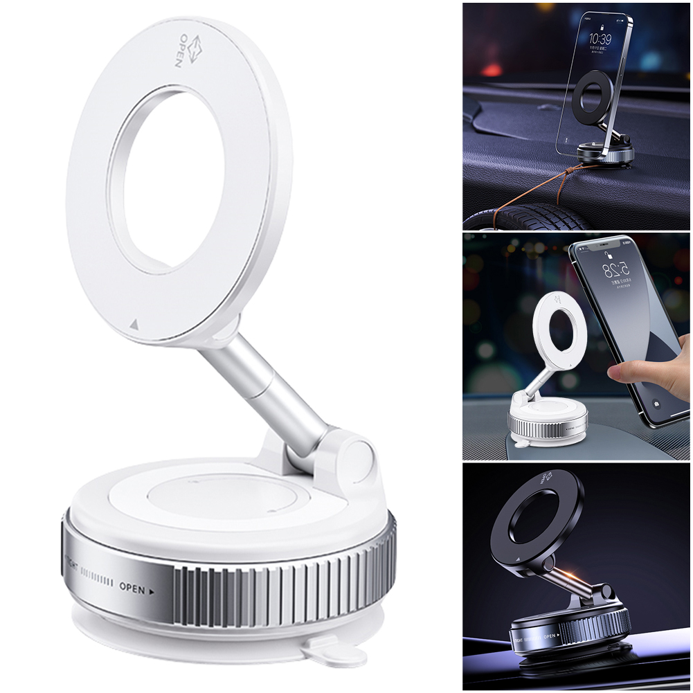 Magnetic Vacuum Car Mount Phone Holder Folding Mob... – Grandado
