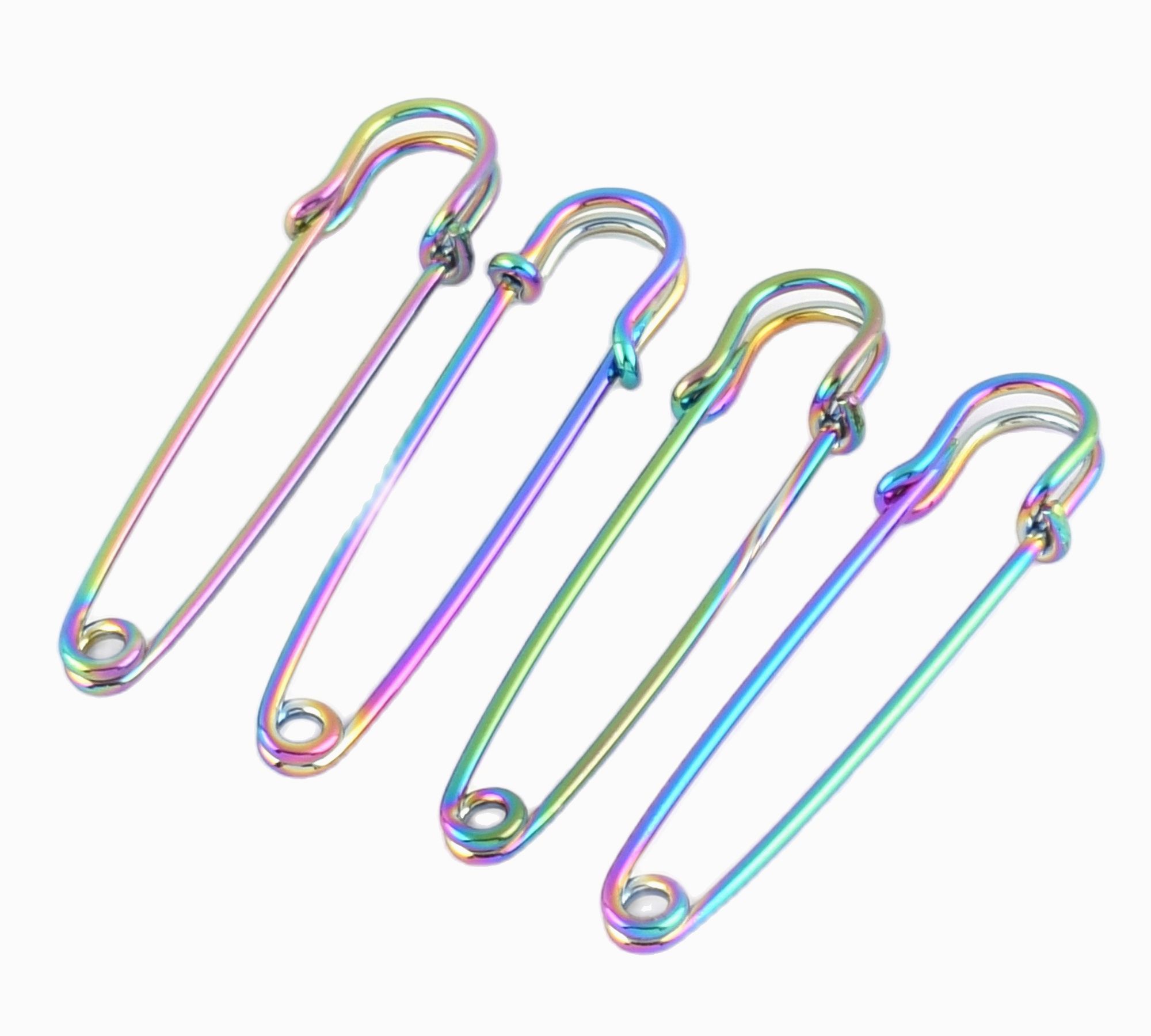 4pcs Rainbow Safety pins Larger Safety Pins Kilt P... – Grandado