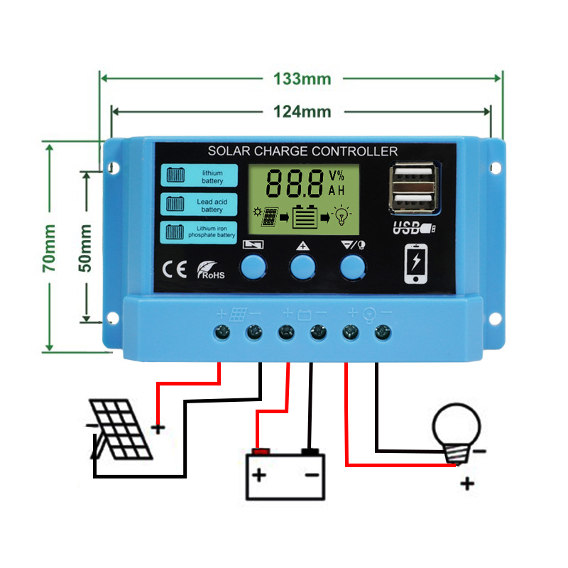 12V 24V 30A Auto Solar Laadregelaar Pwm Controller... – Vicedeal