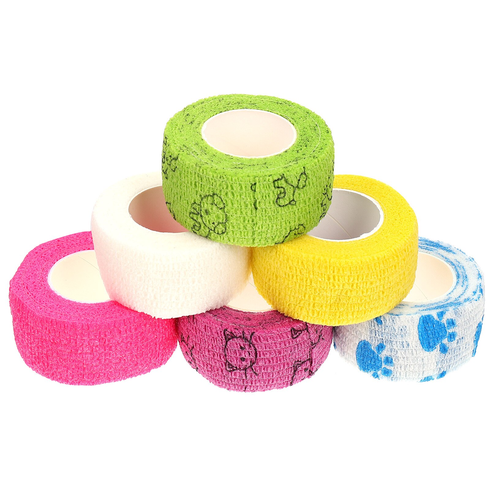 12pcs Pet Vet Wrap Bandages Self Adhesive Bandages... – Grandado