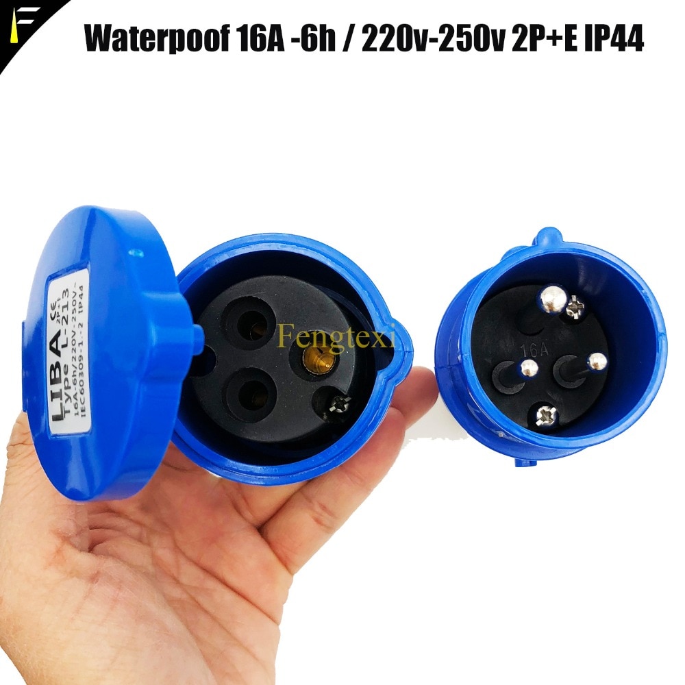 2PCS 16A PCE CEE Connector EU Coupl Male&Female IP... – Grandado