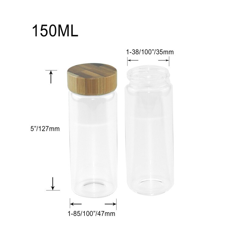 6units Glass Bottle with Aluminum Bamboo Double Ca... – Grandado