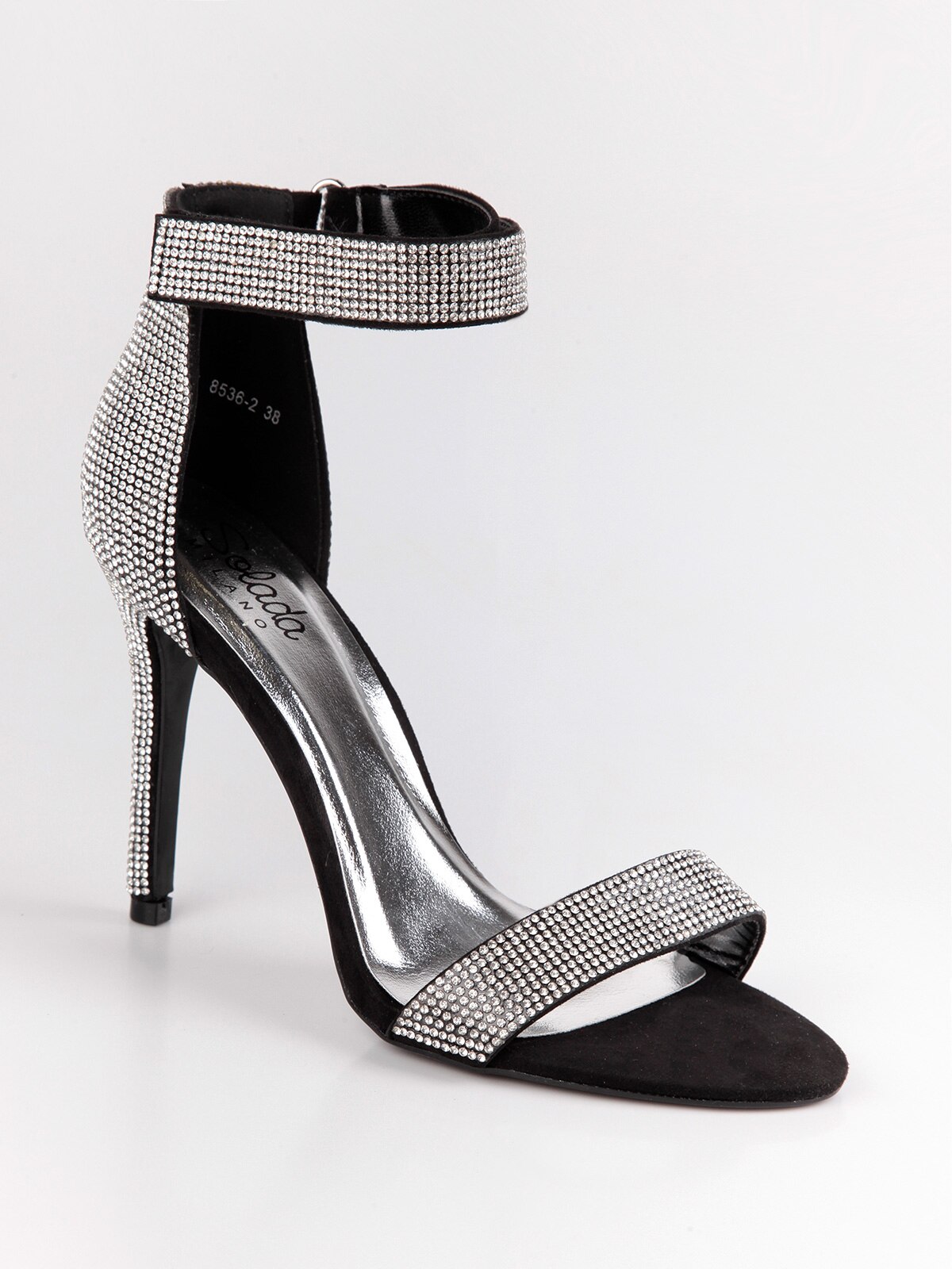 Hakken open tenen Sandalen strass-Zwart – Vicedeal