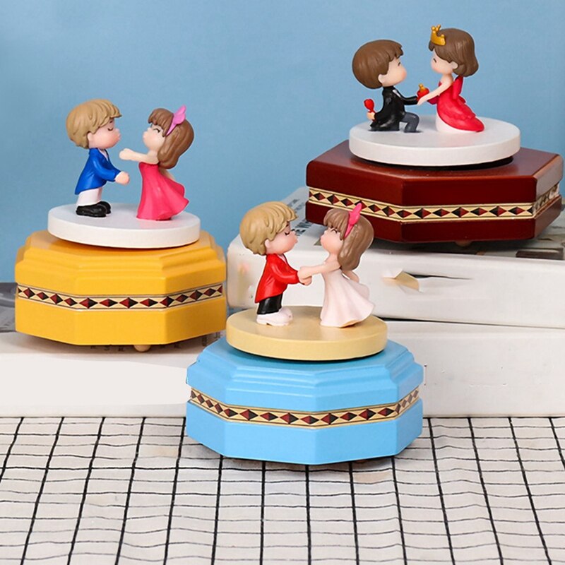 Wooden Music Box Rotating Eight Speaker Small for ... – Vicedeal