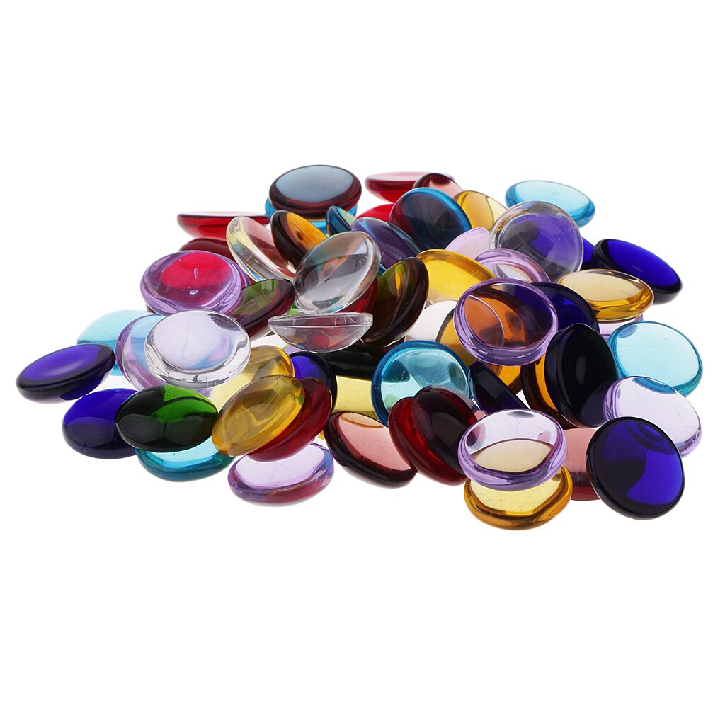 100g Assorted Color Round Glass Mosaic Tiles Tesse... – Grandado
