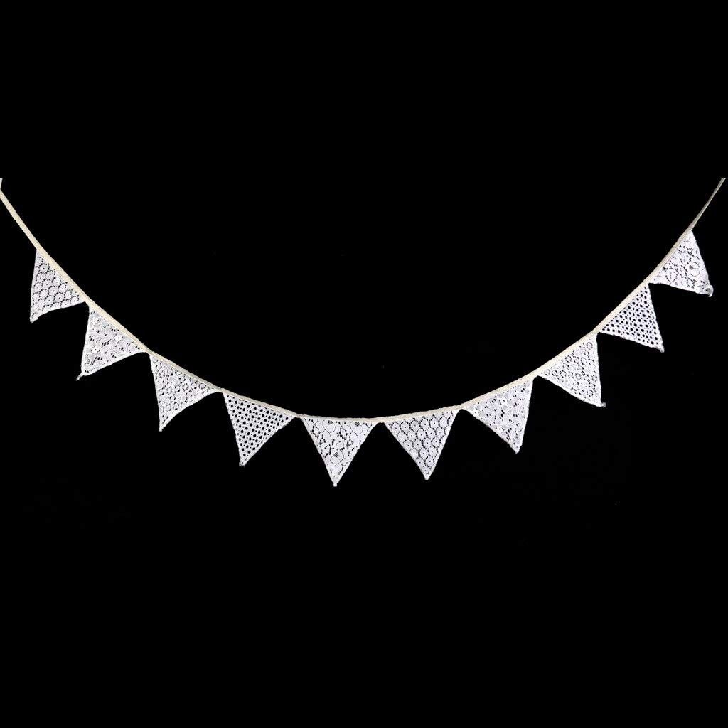 2.5 m beige lace Pennant Pennant decoration party ... – Vicedeal