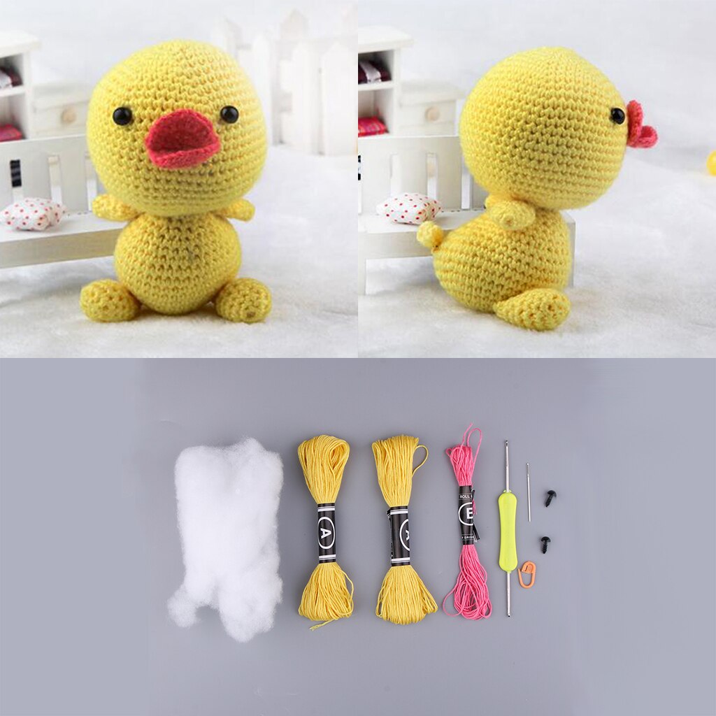 Yellow Duck Crochet Kit Amigurumi Toy Crochet Knit... – Grandado