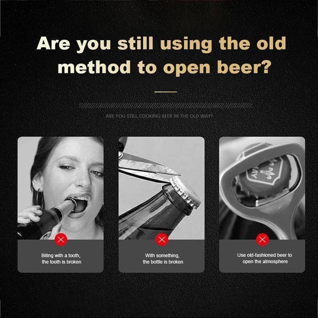 Rvs Flesopener Automatische Push Down Bier Bar Cap... – Grandado